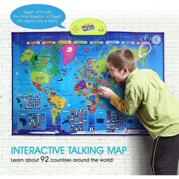 Toys | Poster My World Interactive Map Educational Talking Toy For ...